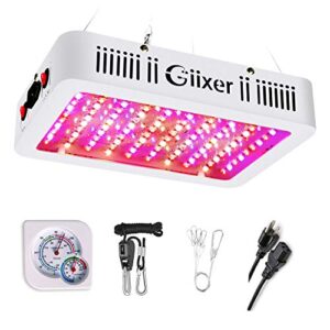 giixer 1000w led grow light, dual switch & dual chips full spectrum led grow light hydroponic indoor plants veg and flower-1000 watt (10w leds 100pcs)