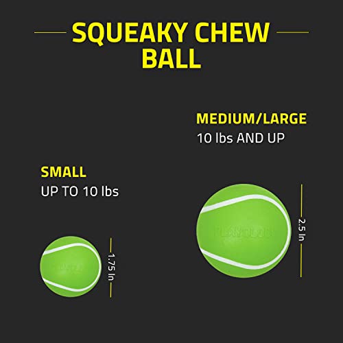 Playology Dog Balls for Medium and Large Dogs (10lbs & Up) - Dog Ball for Aggressive Chewers - Squeaky Toy, Engaging All-Natural Sweet Potato Scented - Non-Toxic Rubber Dog Ball Toys