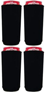 blank neoprene 24 oz. can coolie (4 pack, black)