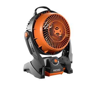 RIDGID 18 volt gen5x portable hybrid job site fan R860720 + R840087 battery & R840095 charger