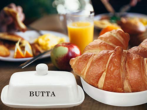 Butter Dish with Lid | Perfect Gift for Cooks | LARGE - Fits Block of Butter or 2 Sticks