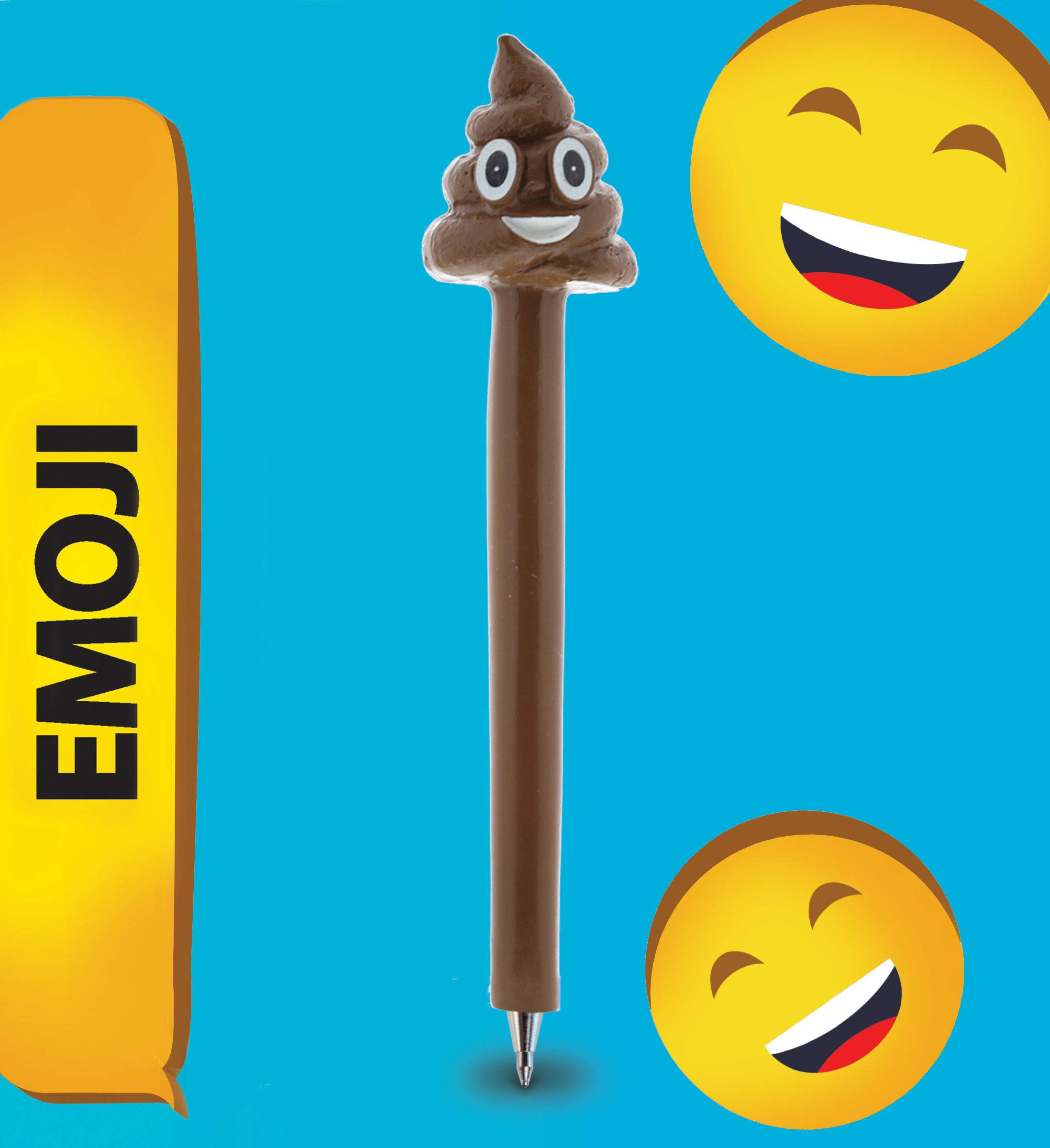 Planet Pens Poop Face Novelty Pen - Cute & Unique Kids & Adults Office Supplies Ballpoint Pen Colorful Emotion Writing Pen Instrument For School & Office