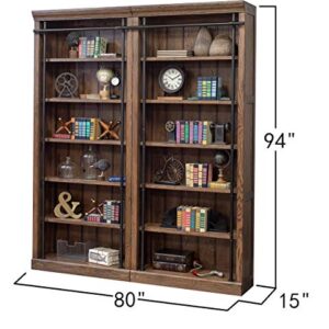 Martin Furniture Avondale 2 Bookcase Wall, Oak