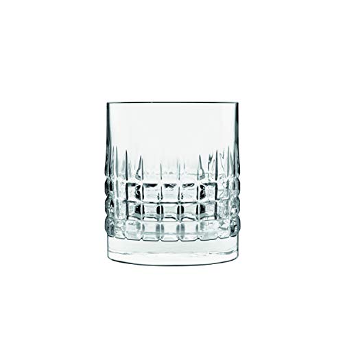 Luigi Bormioli 12328/02 Mixology 12.75 oz Charme DOF Double Old Fashioned Glasses (Set of 4), Clear