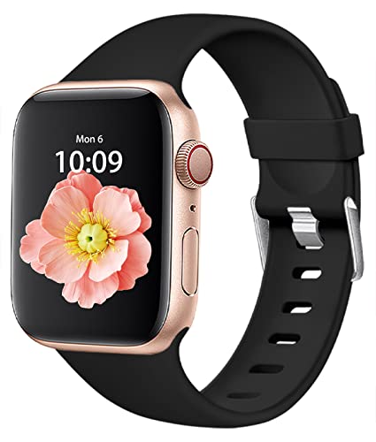 Haveda Compatible for Apple Watch Band 41mm 38mm 40mm 45mm 42mm 44mm, Soft Silicone Sport Replacement Strap Compatible with iWatch SE Series 7 Series 6/5/4/3/2/1 Women Men