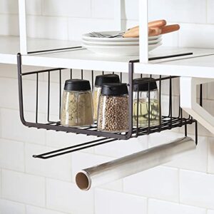 2 Pcs Under Shelf Basket, Shelves Wire Basket Hanging Basket Under Shelves Storage Rack for Kitchen Pantry Desk Bookshelf Cupboard