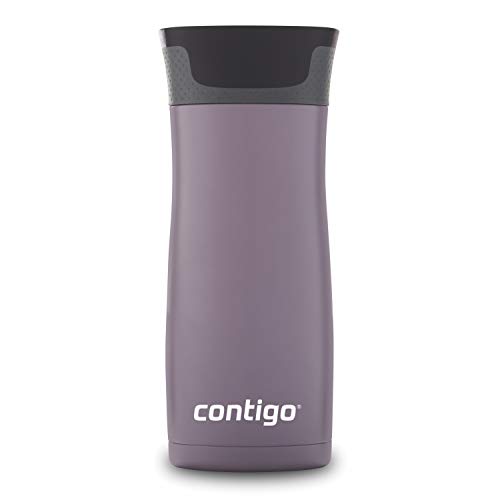 Contigo West Loop Stainless Steel Vacuum-Insulated Travel Mug with Spill-Proof Lid, Keeps Drinks Hot up to 5 Hours and Cold up to 12 Hours, 16oz Dark Plum