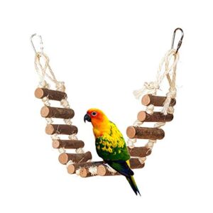 PINVNBY Rope Step Ladder Bridge Bird Toy Cage Hammock Swing Toys for Parrot Parakeet Budgie Cockatiel Pack of 2