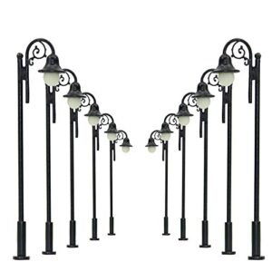 lym39 10pcs model railway train lamp post 6.8cm or 2.68inch street lights ho oo scale leds new