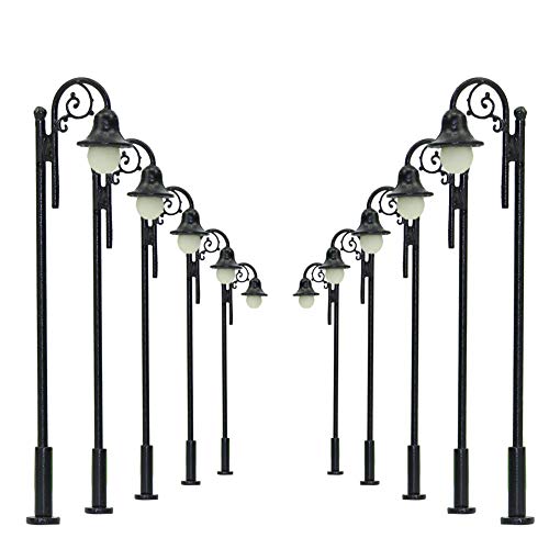 LYM39 10pcs Model Railway Train Lamp Post 6.8cm or 2.68inch Street Lights HO OO Scale LEDs New