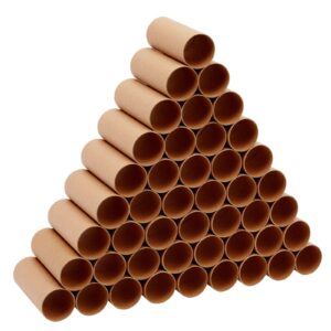 48 Pack Empty Toilet Paper Rolls for Crafts, Brown Cardboard Tubes for DIY, Classrooms, Dioramas (1.6 x 3.9 in)