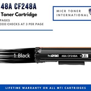 MTI 48A MICR Check Printing CF248A Toner Cartridge | Compatible with HP Pro MFP M15w M29w M28w M30w M31w M16w | HP48A 248A Printer Ink