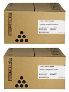 ricoh 406683 sp 5200, 5210 black toner cartridge 2 pack