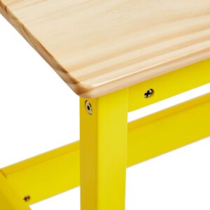 Amazon Basics Indoor Kids Table and Bench Set, Natural