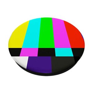 Off Air Tv SMPTE Color Bars 90s 80s Filmmakers Retro gifts PopSockets PopGrip: Swappable Grip for Phones & Tablets