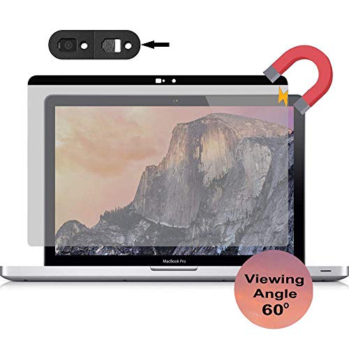 Easy On/Off Magnetic Privacy Screen Filter,with camera slide cover for MacBook Pro 15 inch Touch Bar/Non-Touch Bar- Anti Glare by GeckoCare (15-inch MacBook Pro Late 2016 Including Touch Bar)