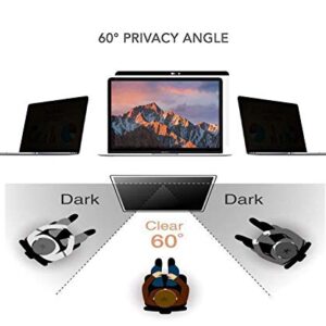 Easy On/Off Magnetic Privacy Screen Filter,with camera slide cover for MacBook Pro 15 inch Touch Bar/Non-Touch Bar- Anti Glare by GeckoCare (15-inch MacBook Pro Late 2016 Including Touch Bar)