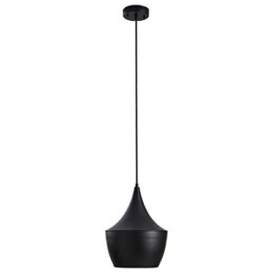 Amazon Brand – Rivet Industrial Pendant Light with Bulb, 63"H, Black