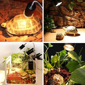 K JINGKELAI UVA UVB Reptile Light 50W UVA + UVB Full Spectrum Sun Lamp UV Heating Lamp for Turtle Aquarium Aquatic Reptile Lizard,E27/E26 Base,110V,50W,Pack of 6