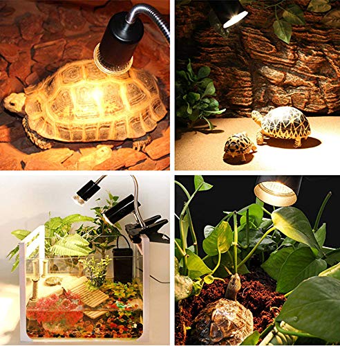 K JINGKELAI UVA UVB Reptile Light 50W UVA + UVB Full Spectrum Sun Lamp UV Heating Lamp for Turtle Aquarium Aquatic Reptile Lizard,E27/E26 Base,110V,50W,Pack of 6