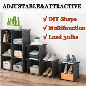 KOUSI Bookshelf Units, Clothes Storage Shelves, Room Organizer, Black