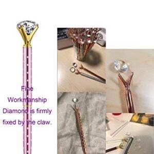 Diamond Pens Pack of 16 Cute Ballpoint Pens Diamond Pen Office Supplies Décor Gifts for Women Bridesmaid Coworkers Rose Gold Cool Fun Fancy Novelty  Crystal Metal School Desk Accessories Black Ink