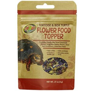 zoo med tortoise & box turtle flower food topper, 0.21 oz.