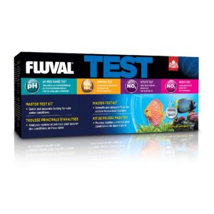 fluval master test kit for aquarium water, freshwater & saltwater fish tank test