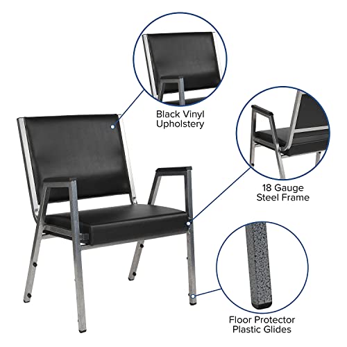 Flash Furniture Vinyl Bariatric Medical Chair, Black (Xu604436701bkvy)