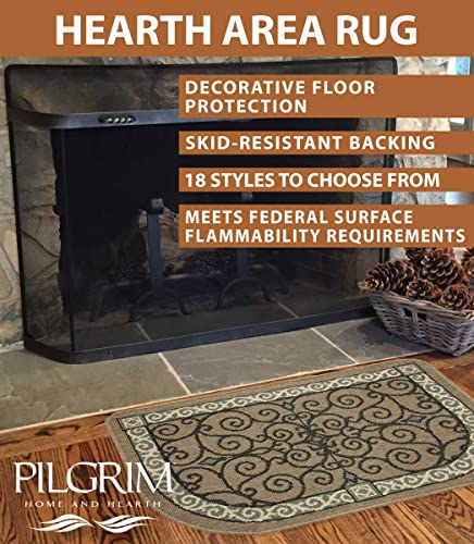 Pilgrim Home and Hearth Pilgrim 19637-1 Fireplace Hearth Rug, 27″ x 46″, Beautiful