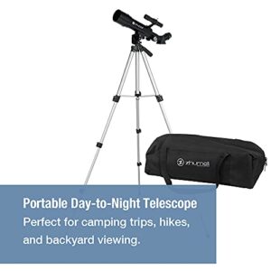 Zhumell - 50mm Portable Refractor Telescope - Coated Glass Optics - Ideal Telescope for Beginners - Digiscoping Smartphone Adapter