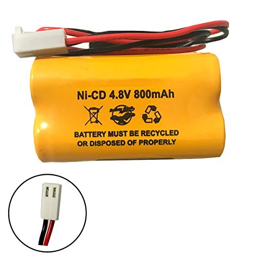 (5 Pack) 4.8v 800mAh NiCad Battery Pack Replacement Exit Sign Emergency Light Day-Brite CXL6VBXT Dual-Lite 0120894 12-894 Astralite 20-0001 PowerSonic A15032-1 Chloride 100-003-A113 OSI OSA004