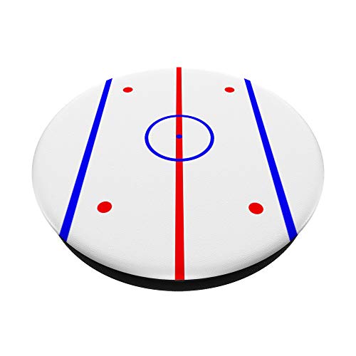 Hockey Rink Center Ice Face Off Circle Blue Line Red Line PopSockets PopGrip: Swappable Grip for Phones & Tablets