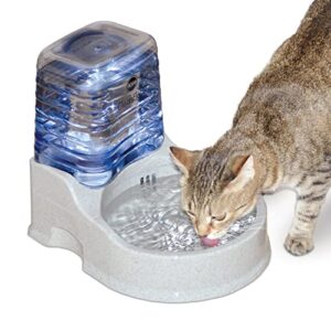 k&h pet products cleanflow filtered water bowl for cats, pet drinking water fountain, cat water dispenser, granite 80 ounce bowl & 90 ounce reservoir