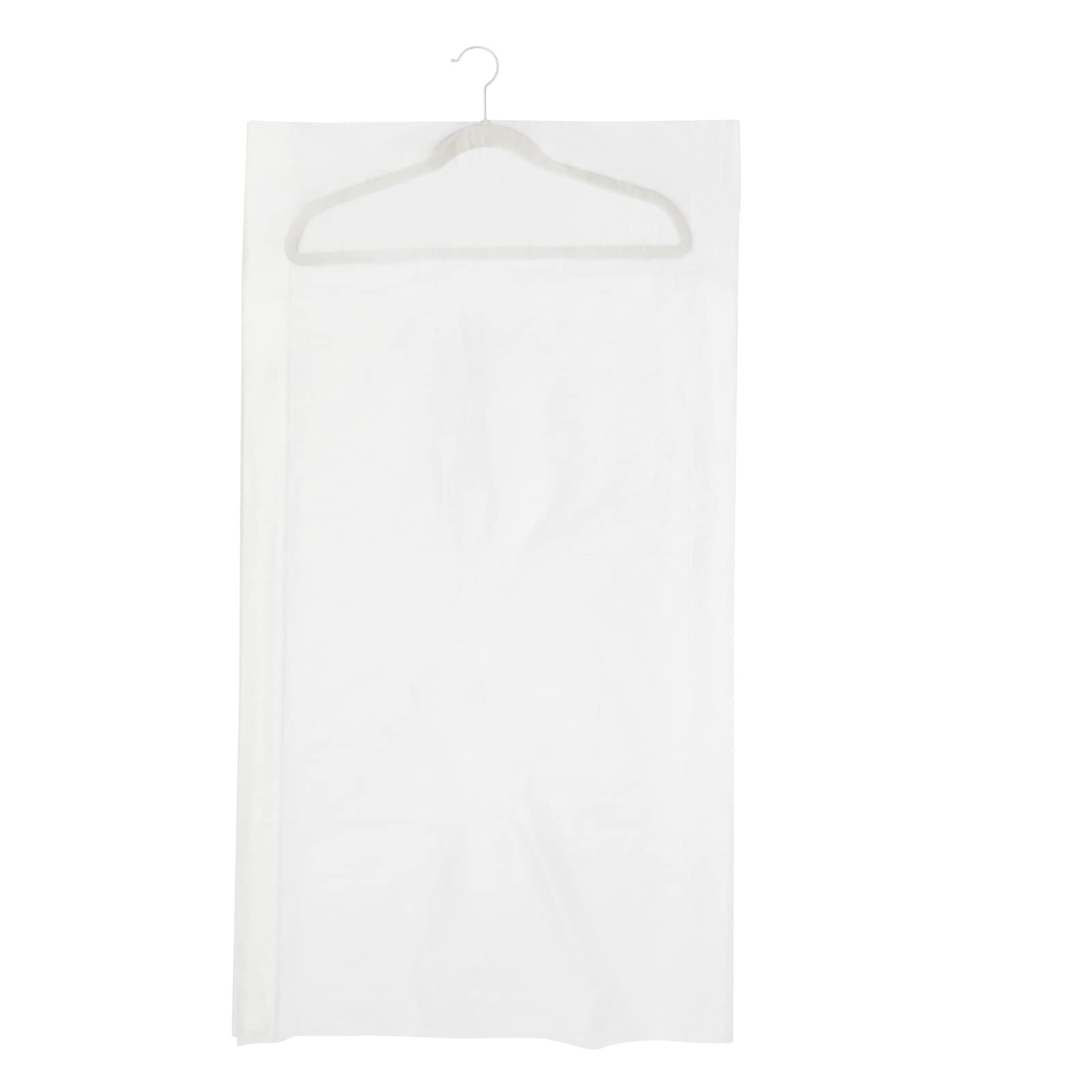 50 Pack Clear Plastic Garment Bags for Hanging Clothes, Dry Cleaner Bag Clothing Protector Covers (21 x 40 In), Normal