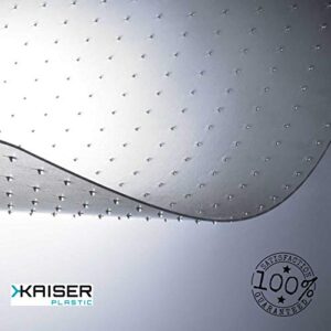 KAISER PLASTIC Chair Mat | Xtra - Strong Quality | Made-in-Germany | 36" x 48" x 1/8" with Lip | for Low/Medium Pile Carpets Polycarbonate