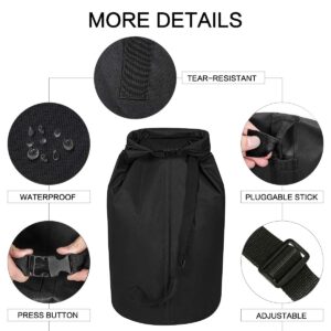 WOWLIVE Extra Large Foldable Laundry Bag Durable Laundry Basket Collapsible Laundry Hamper Backpack Dirty Clothes Hamper Standing Waterproof Hampers for Laundry Dorm Room (Black)