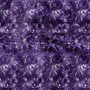 Soimoi Purple Heavy Canvas Fabric Batik Tie-Dye Print Upholstery Fabric, Fabric for Home Accents Fabric by The Yard 58 Inch Wide