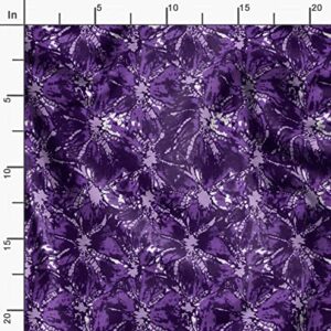 Soimoi Purple Heavy Canvas Fabric Batik Tie-Dye Print Upholstery Fabric, Fabric for Home Accents Fabric by The Yard 58 Inch Wide