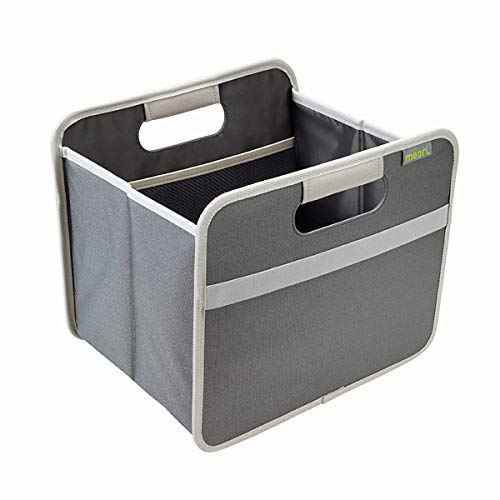 meori Collapsible Storage bin Small Foldable Box, 1-Pack, Granite