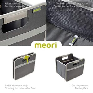 meori Collapsible Storage bin Small Foldable Box, 1-Pack, Granite