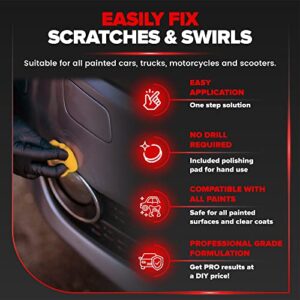 Carfidant Scratch and Swirl Remover - Ultimate Car Scratch Remover Compound - Auto Polish & Paint Restorer - Easily Repair Paint Scratches, Scuffs, Water Spots! Car Buffer Kit