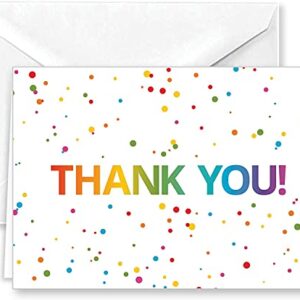 Paper Frenzy Rainbow Thank You Note Cards and Envelopes - 25 pack