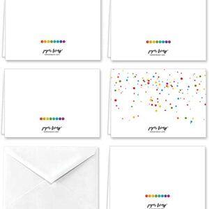 Paper Frenzy Rainbow Thank You Note Cards and Envelopes - 25 pack