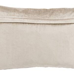 Safavieh Deston Darling Throw Pillow, 12"x22", Beige/Gold