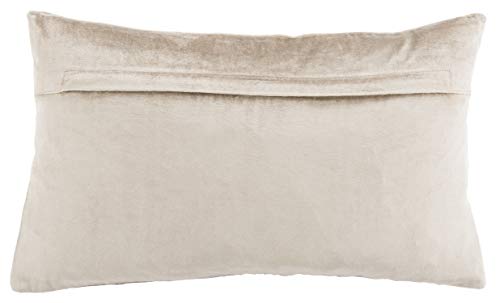 Safavieh Deston Darling Throw Pillow, 12"x22", Beige/Gold