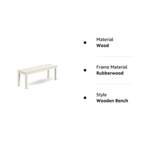 East West Furniture Dining Bench, Wood Seat, CAB-LWH-W