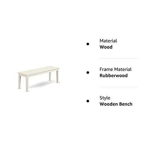 East West Furniture Dining Bench, Wood Seat, CAB-LWH-W