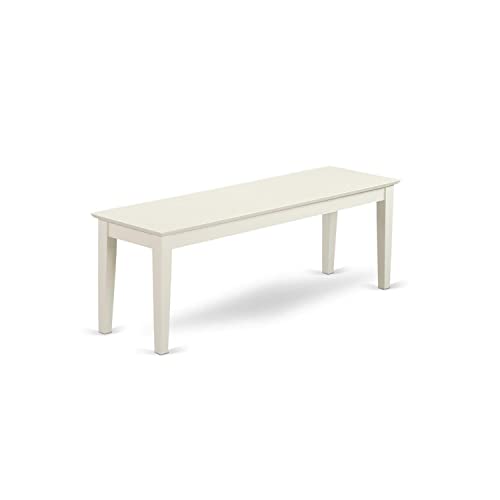 East West Furniture Dining Bench, Wood Seat, CAB-LWH-W