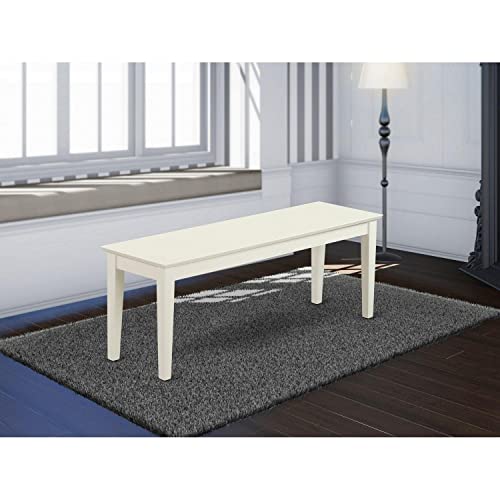 East West Furniture Dining Bench, Wood Seat, CAB-LWH-W